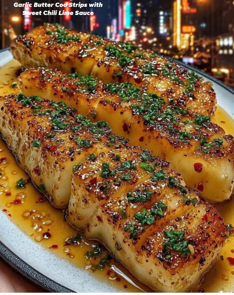 Garlic Butter Cod Strips with Sweet Chili Lime Sauce – Best Recipes