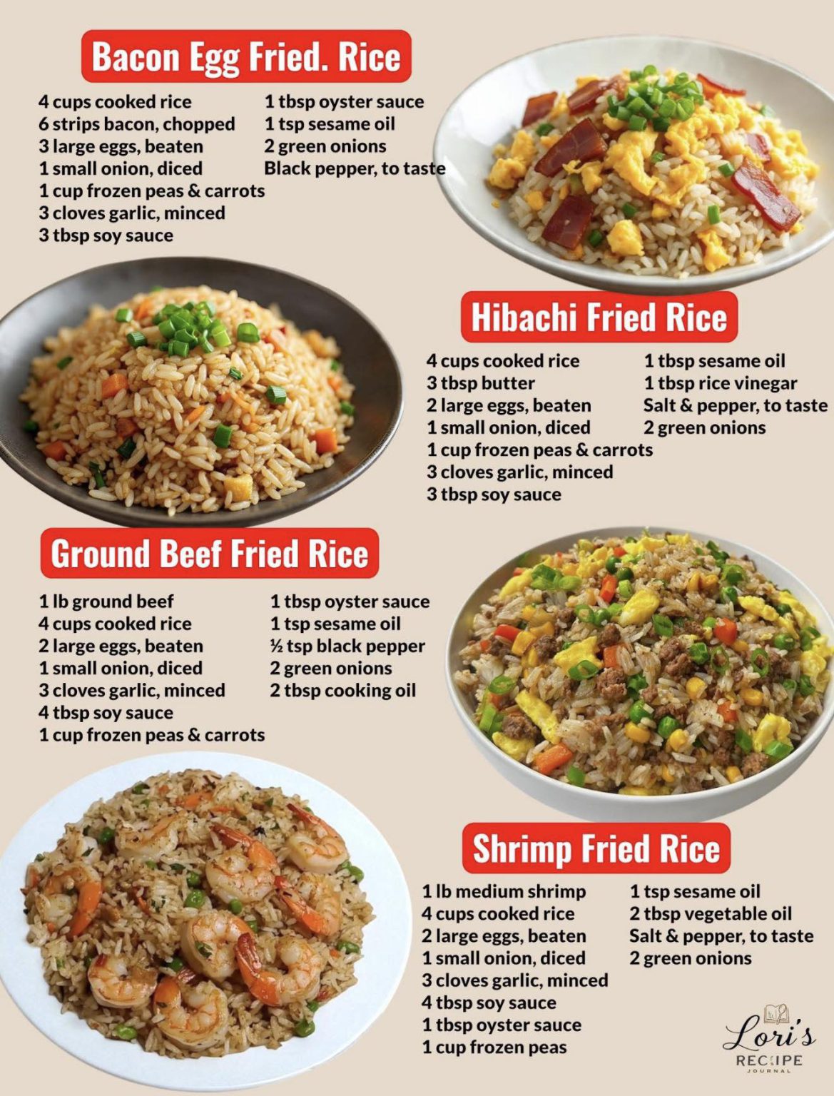 Fried rice, your way — shrimp, beef, bacon, hibachi… pick your favorite ...